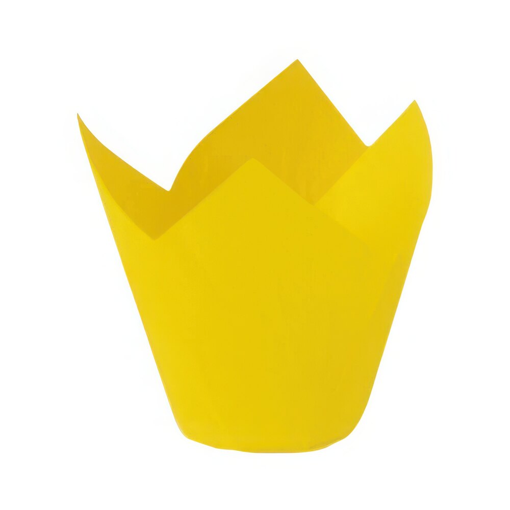 Novacart Yellow Tulip Baking Cup 2" x 4" - 2,000/Case