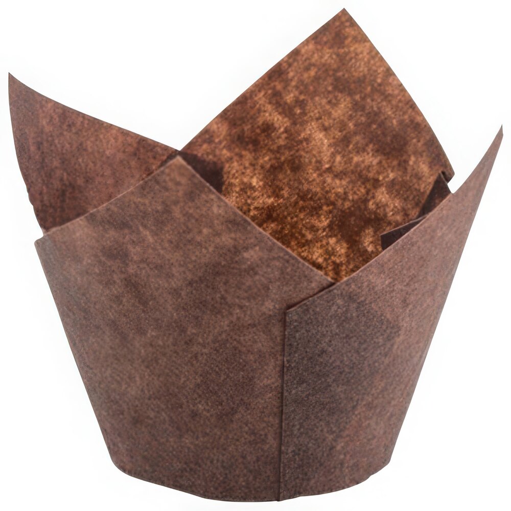 Novacart Brown Tulip Baking Cup 2" x 2 3/4" - 2,000/Case