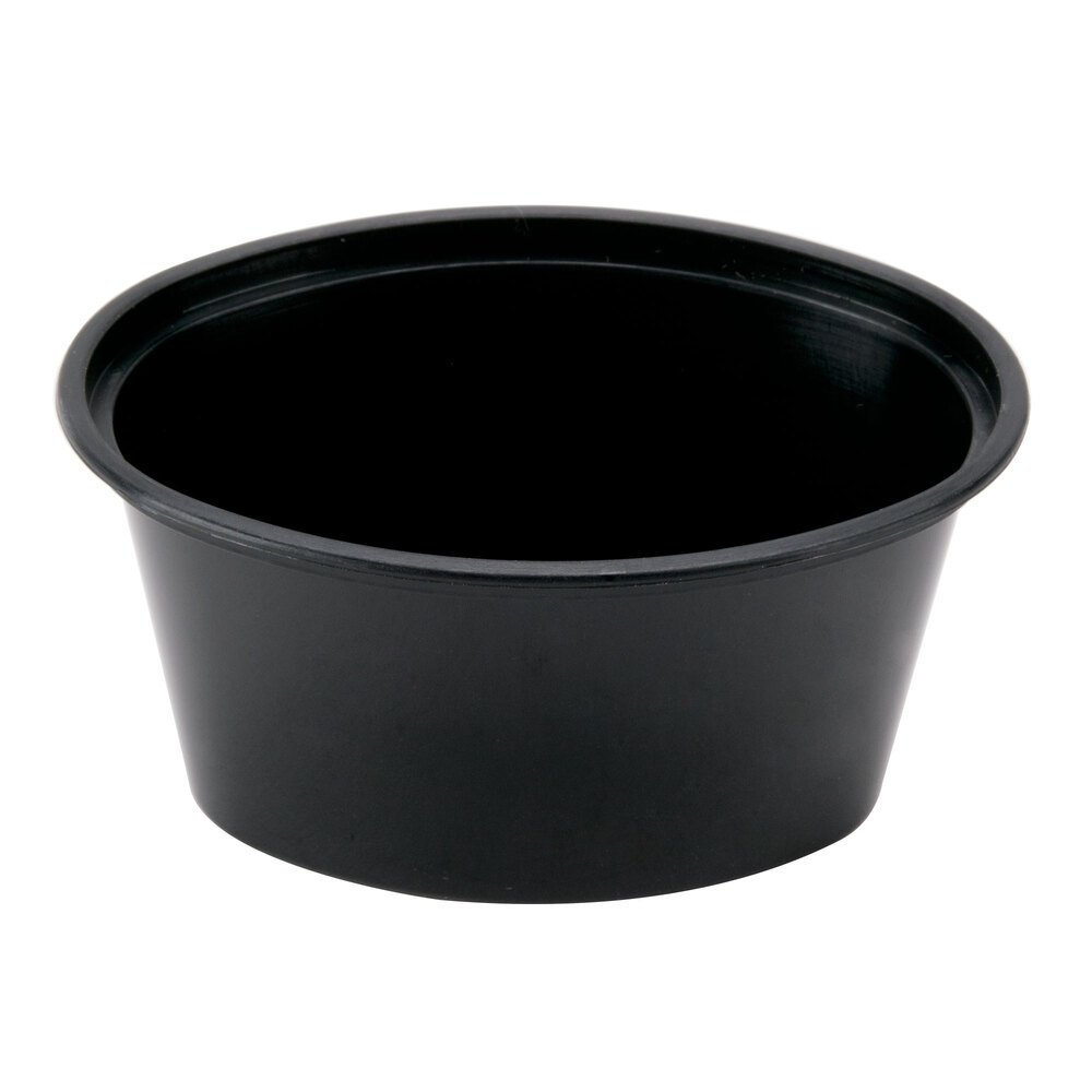 Pactiv Newspring E1002B ELLIPSO 2 oz. Black Oval Plastic Souffle ...