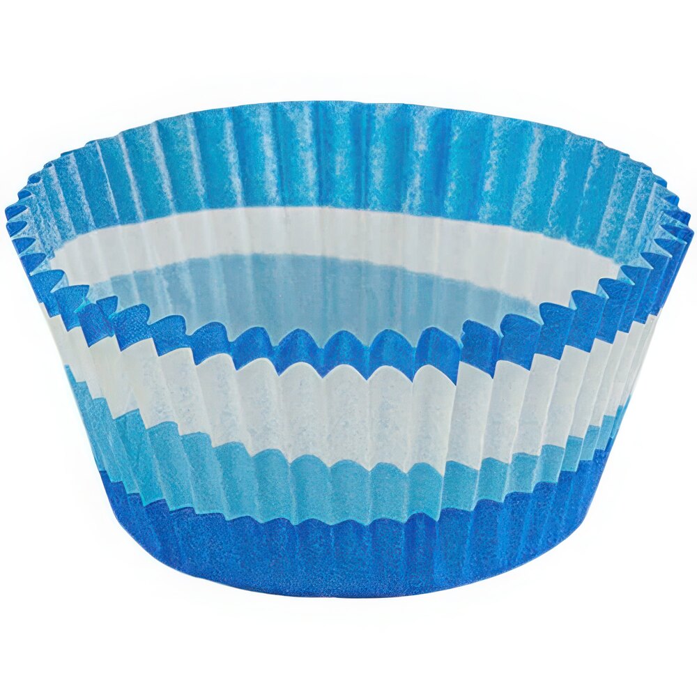 Novacart Blue Circle Fluted Baking Cup 2 3/8" x 1 5/8" - 1,000/Case