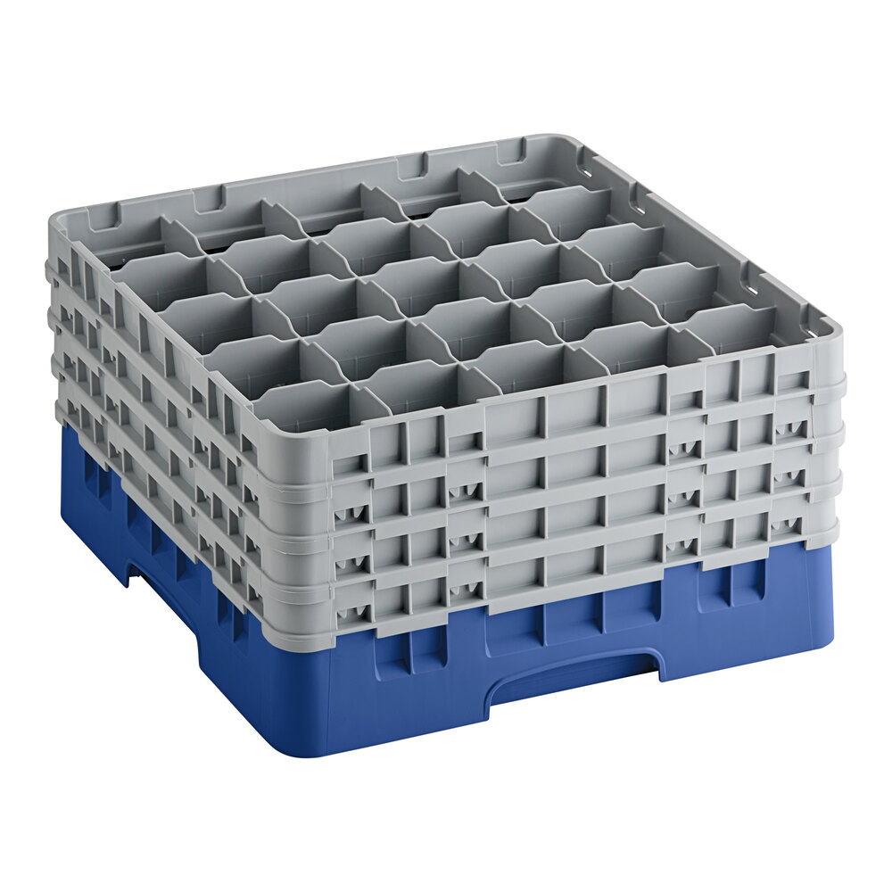 Cambro 25S900168 Camrack 9 3/8" High Customizable Blue 25 Compartment ...