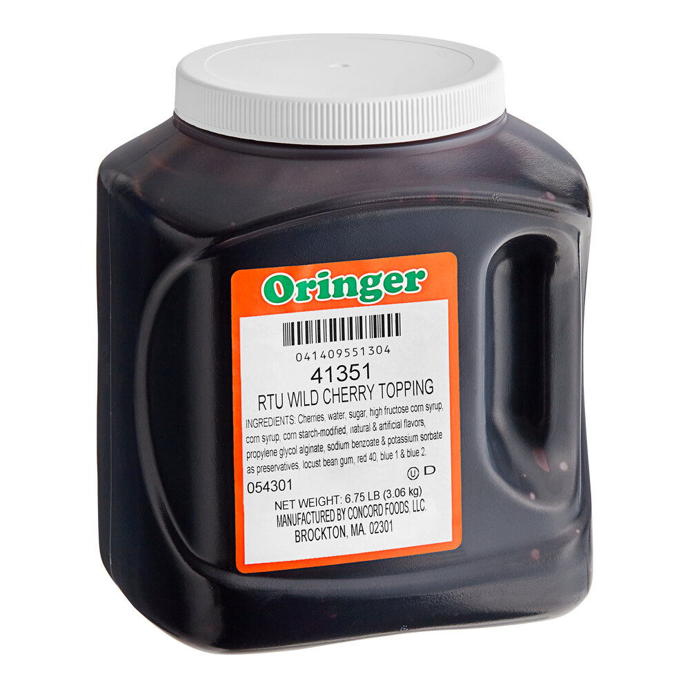 Oringer Wild Cherry Dessert / Sundae Topping 3/4 Gallon