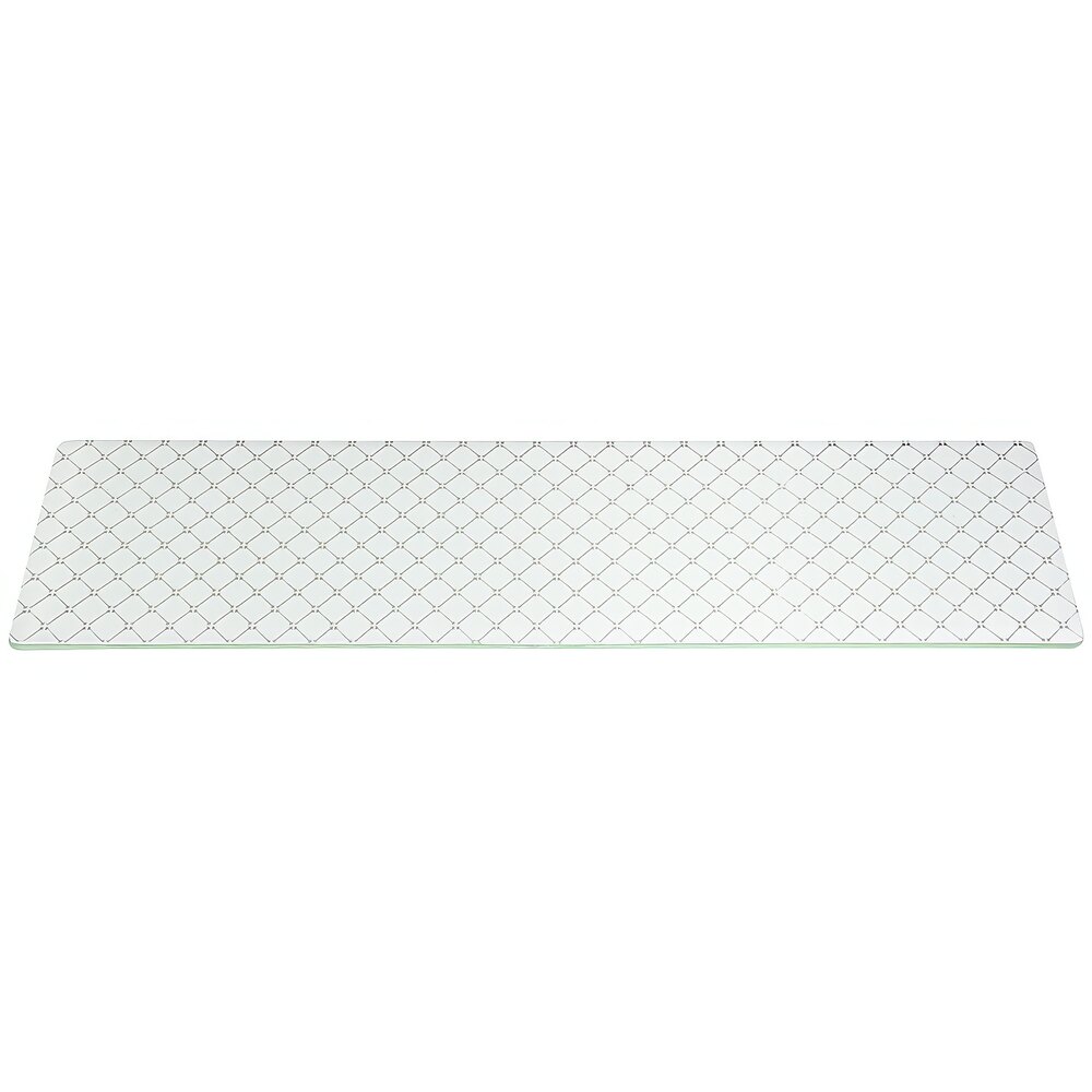 Rosseto Kalderon Zenit 31" x 8" Rectangular White Glass Narrow Riser Shelf