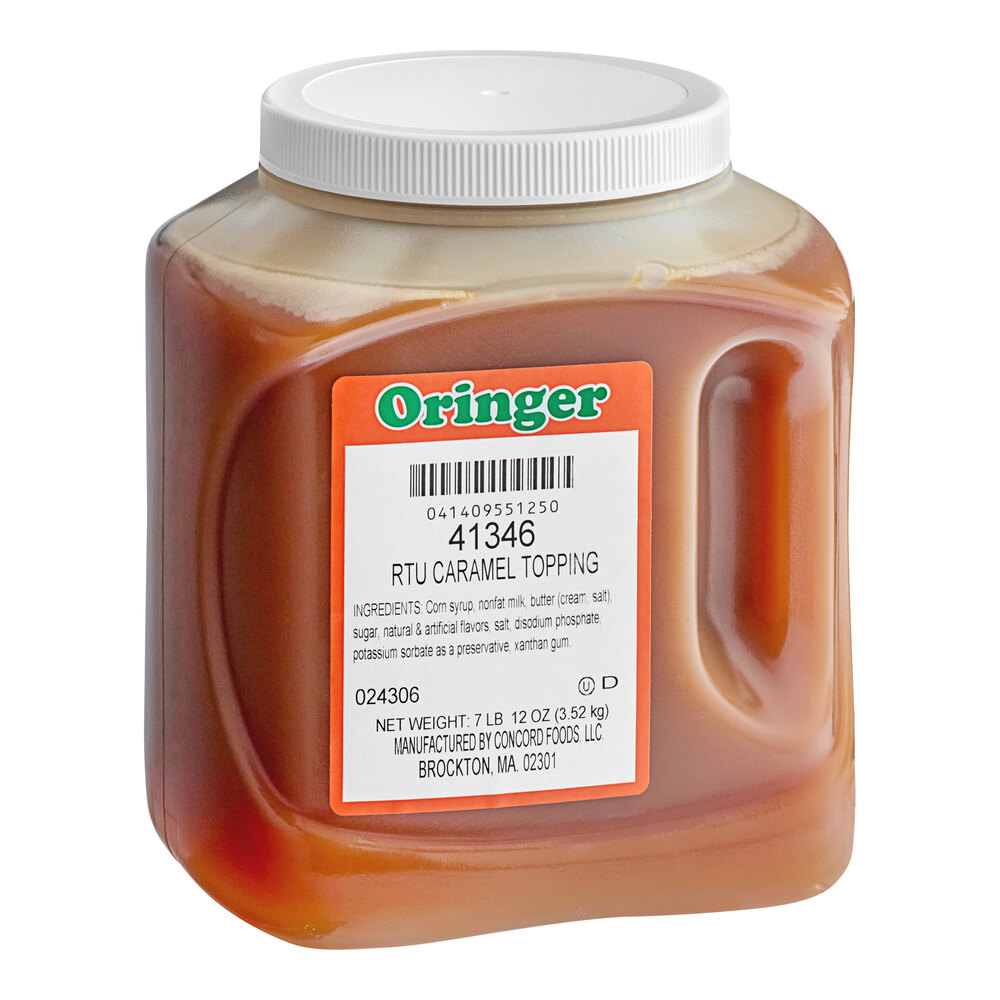 Oringer Caramel Dessert / Sundae Topping 3/4 Gallon