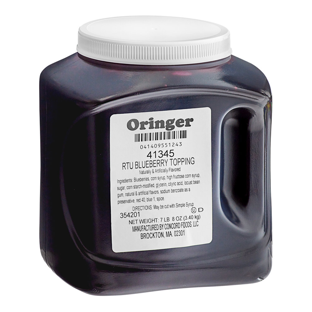 Oringer Blueberry Dessert / Sundae Topping 3/4 Gallon