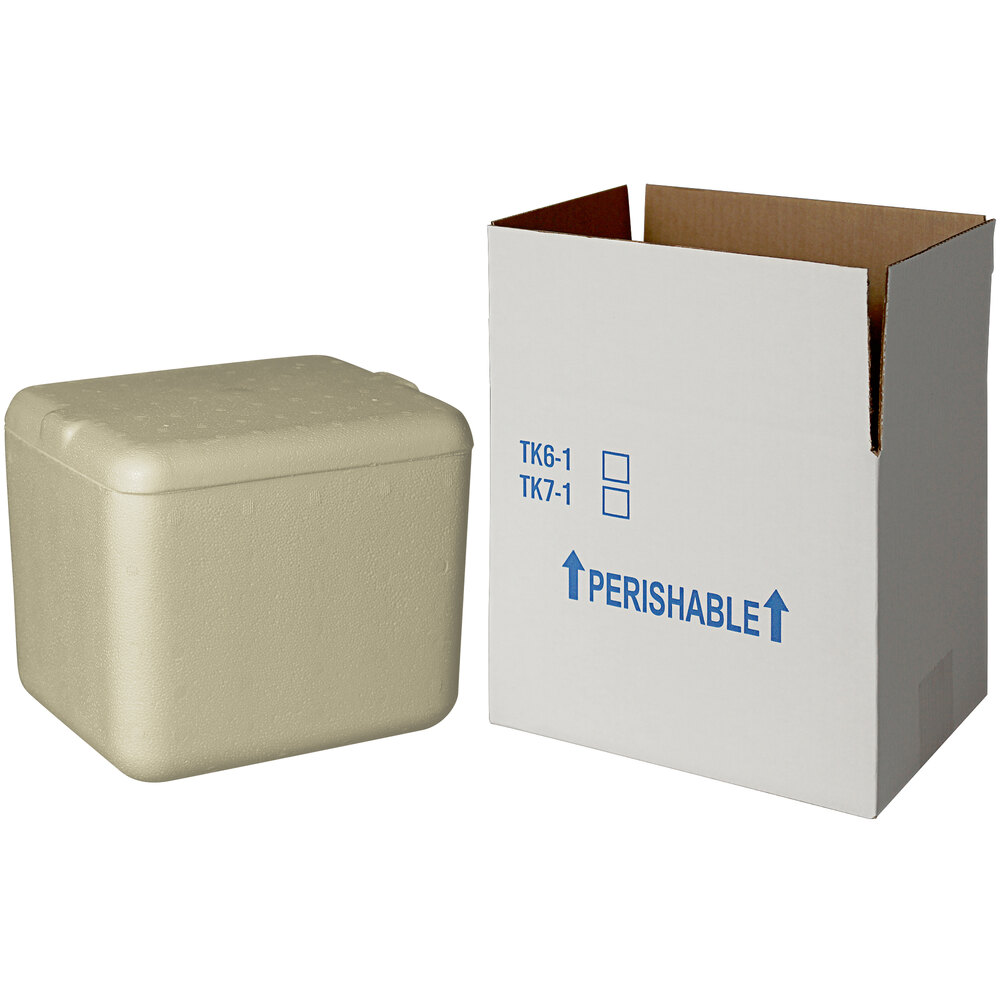 Insulated Shipping Box with Biodegradable Cooler 7 3/4" x 5 7/8" x 6 ...