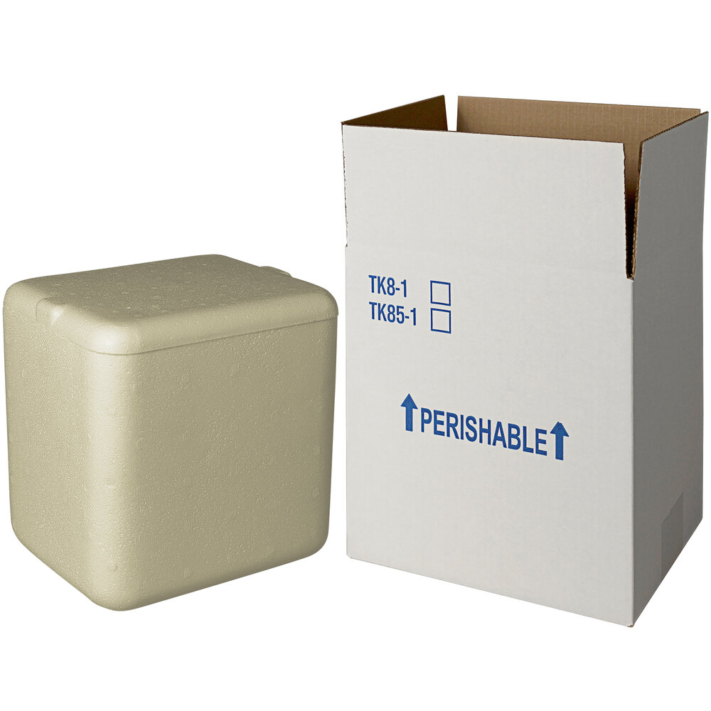 Insulated Shipping Box with Biodegradable Cooler 7 3/4" x 5 7/8" x 8 1/ ...