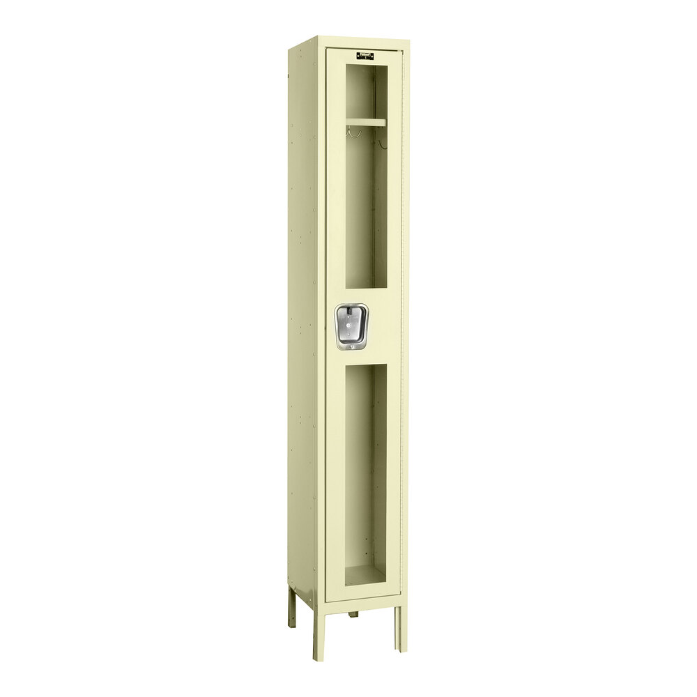 Hallowell Safety-View 12" x 15" x 78" Tan Single 1-Tier Wardrobe Locker ...