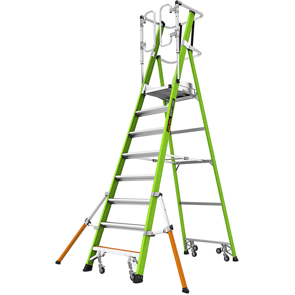 Little Giant 8' Type 1AA Green Fiberglass Safety Cage with Adjustable ...