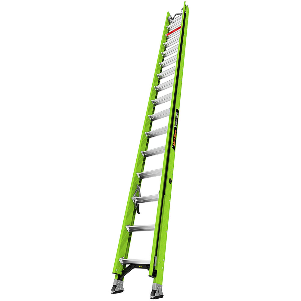 Little Giant HyperLite 32' Type 1AA Green Fiberglass Extension Ladder ...