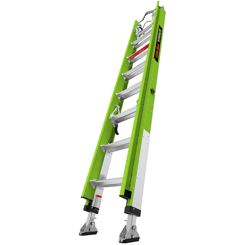 Little Giant HyperLite 16' Type 1AA Green Fiberglass Extension Ladder ...