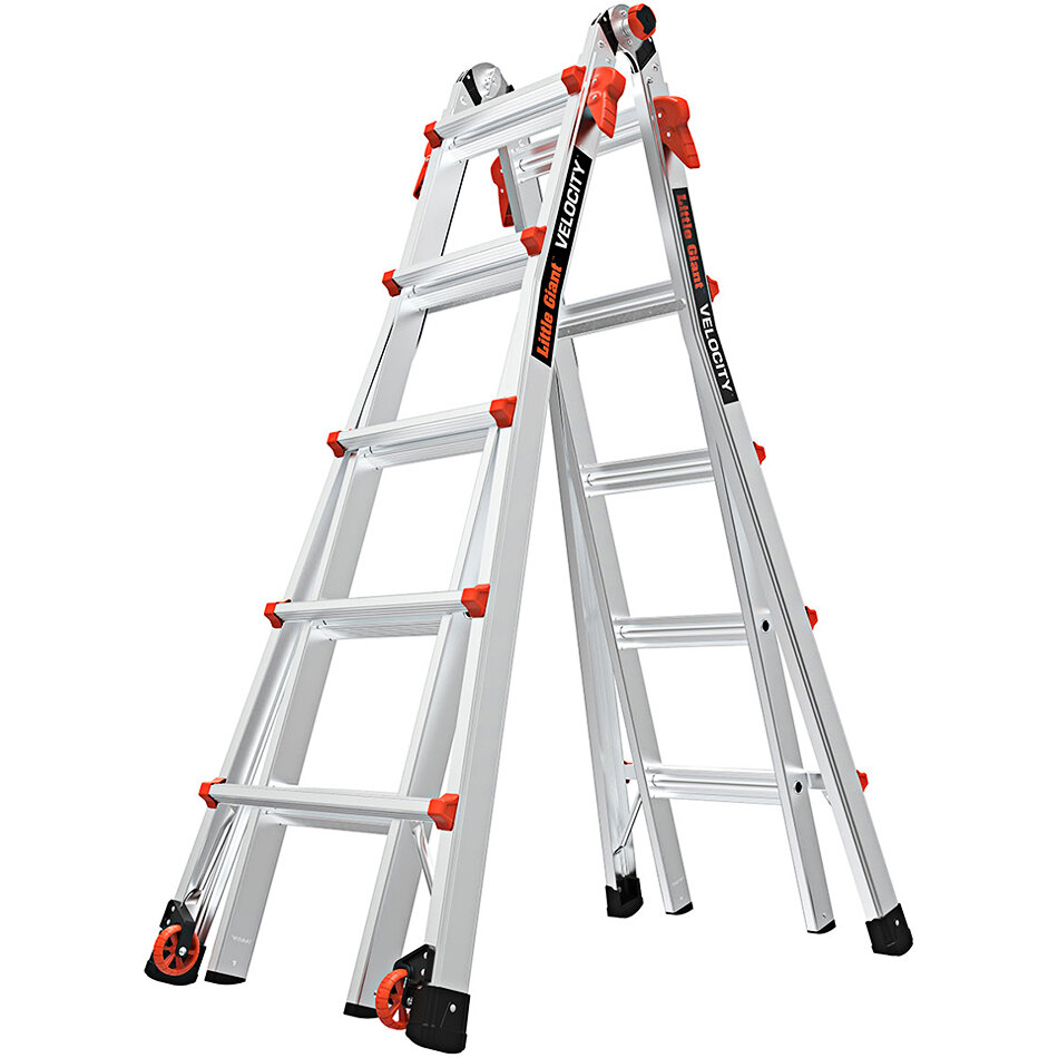 Little Giant Velocity 11' - 19' Type 1A Aluminum Articulated Extendable ...