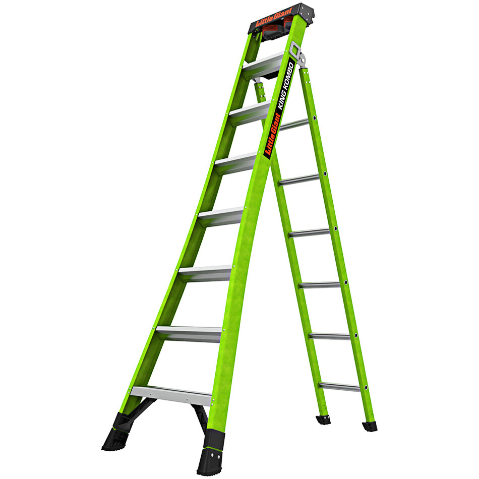 Little Giant King Kombo Professional 8' Type 1AA Green Fiberglass 3-in ...
