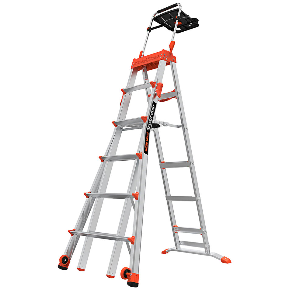 Little Giant Select Step 6' - 10' Type 1A Aluminum Adjustable Step ...