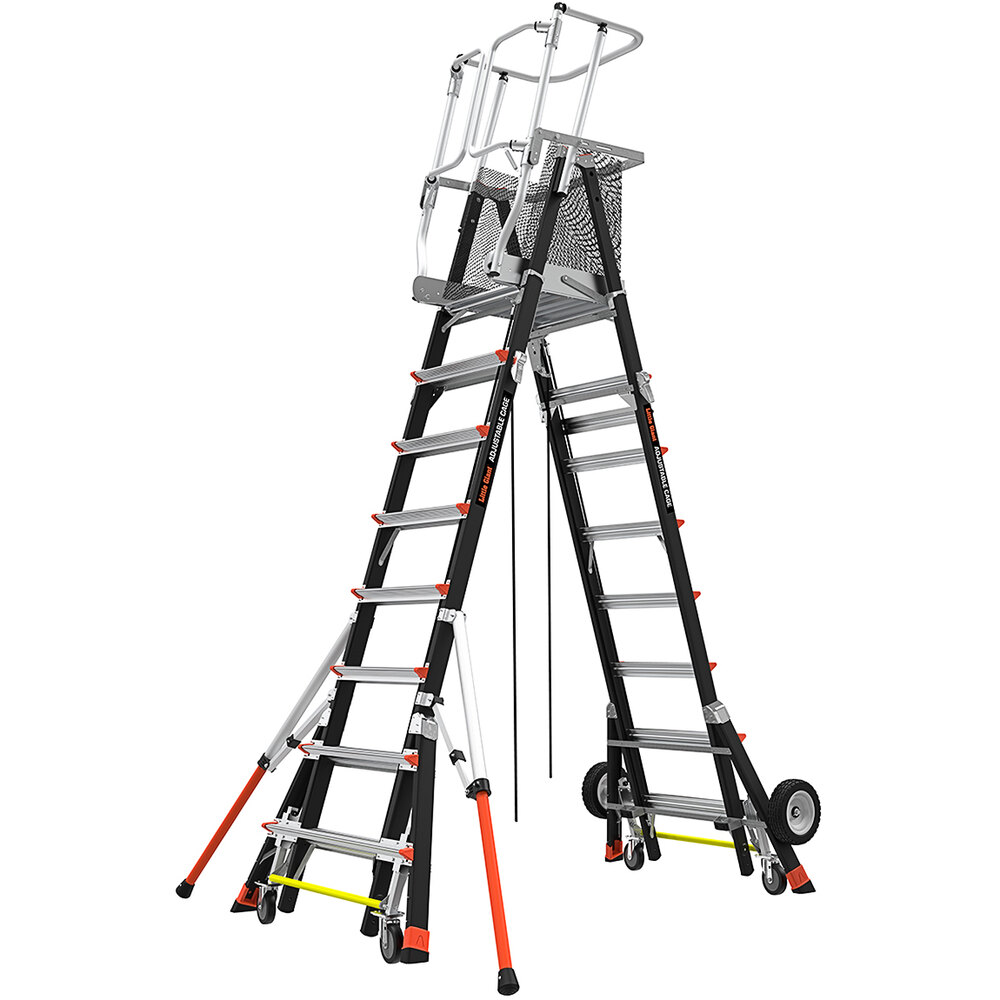 Little Giant 8' - 14' Type 1AA Fiberglass Adjustable Safety Cage with ...