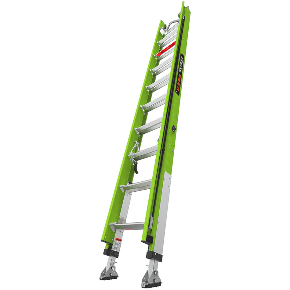 Little Giant HyperLite 20' Type 1AA Green Fiberglass Extension Ladder ...