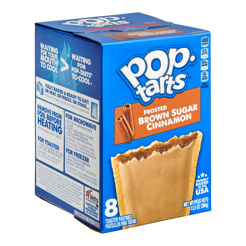 Pop-Tarts Frosted Brown Sugar Cinnamon Toaster Pastry 2-Pack - 48/Case