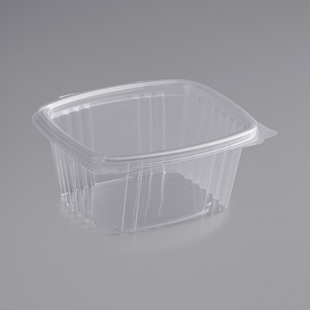 Stalk Market Rectangular Clear PLA Hinged Deli Container 16 oz. - 300/Case