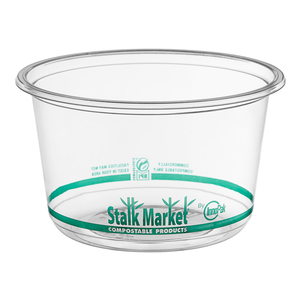 Stalk Market PLA-DR16-A Round Clear PLA Deli Container 16 oz. - 600/Case