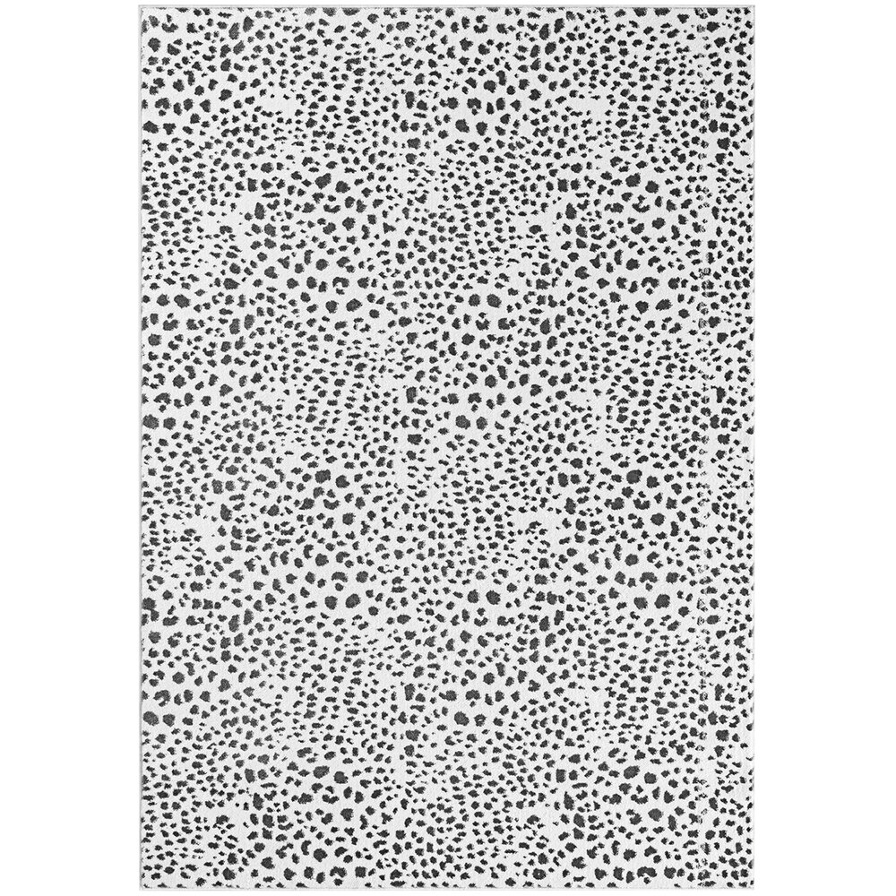 Abani Arto Collection 5' 3" x 7' 6" Cream / Gray Contemporary Cheetah ...