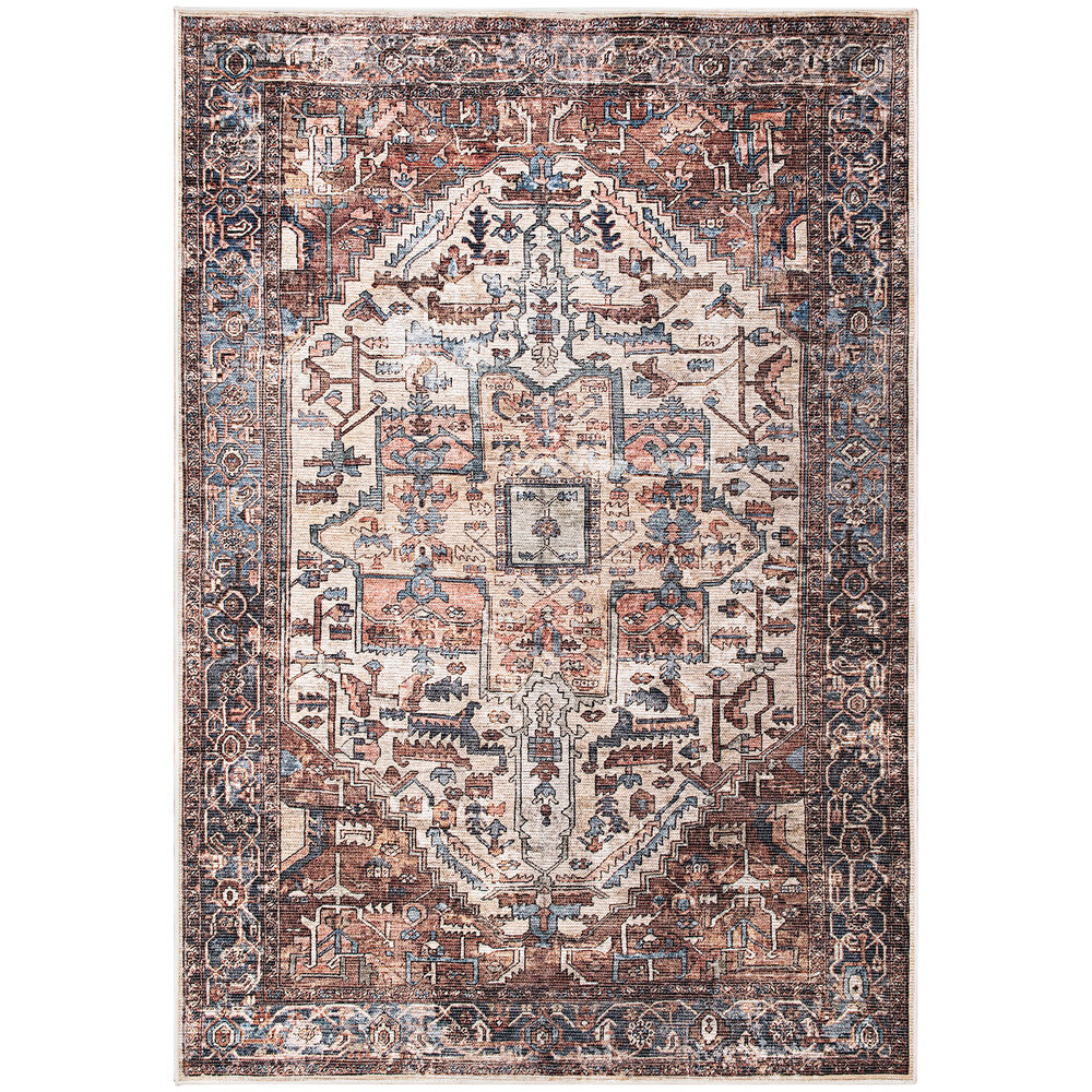 Abani Lola Collection 4' x 6' Terracotta Vintage Classic Medallion Area Rug