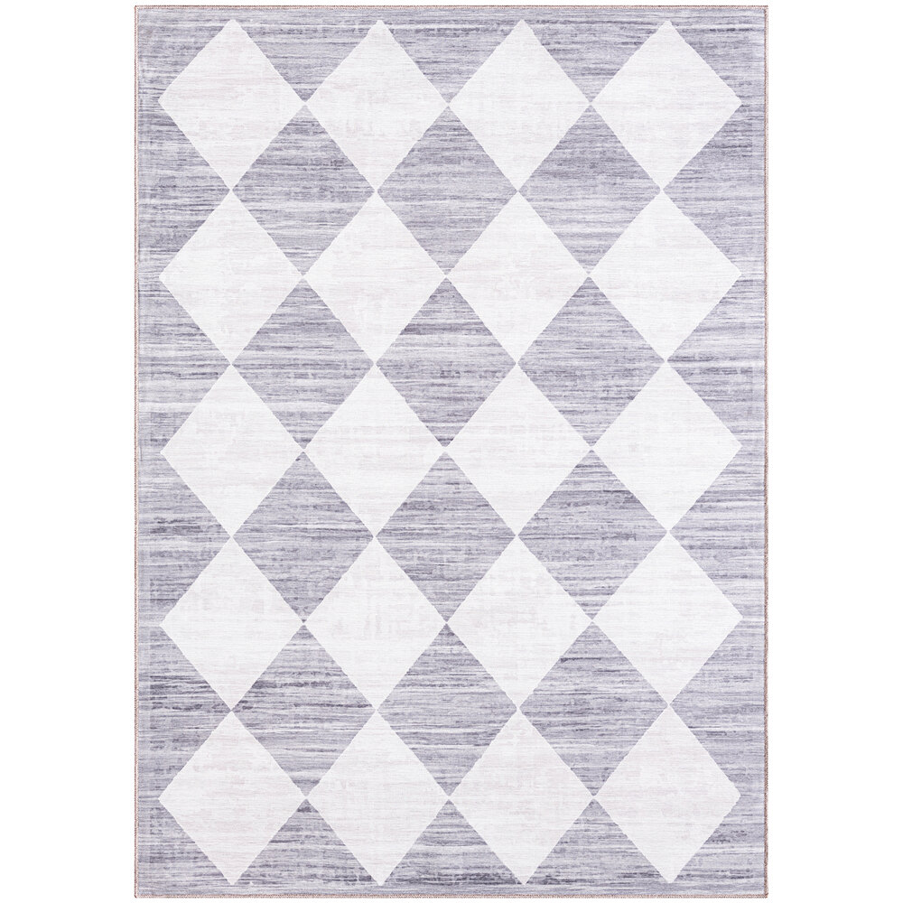 Abani Parker Collection 5' 3" x 7' 6" Gray Modern Geometric Diamond ...