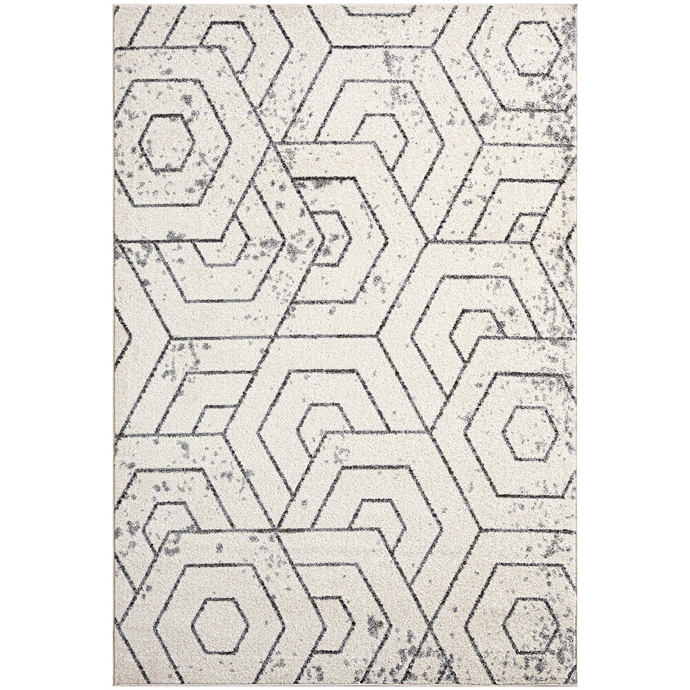 Abani Casa Collection 5' 3" x 7' 6" Gray / Cream Contemporary ...