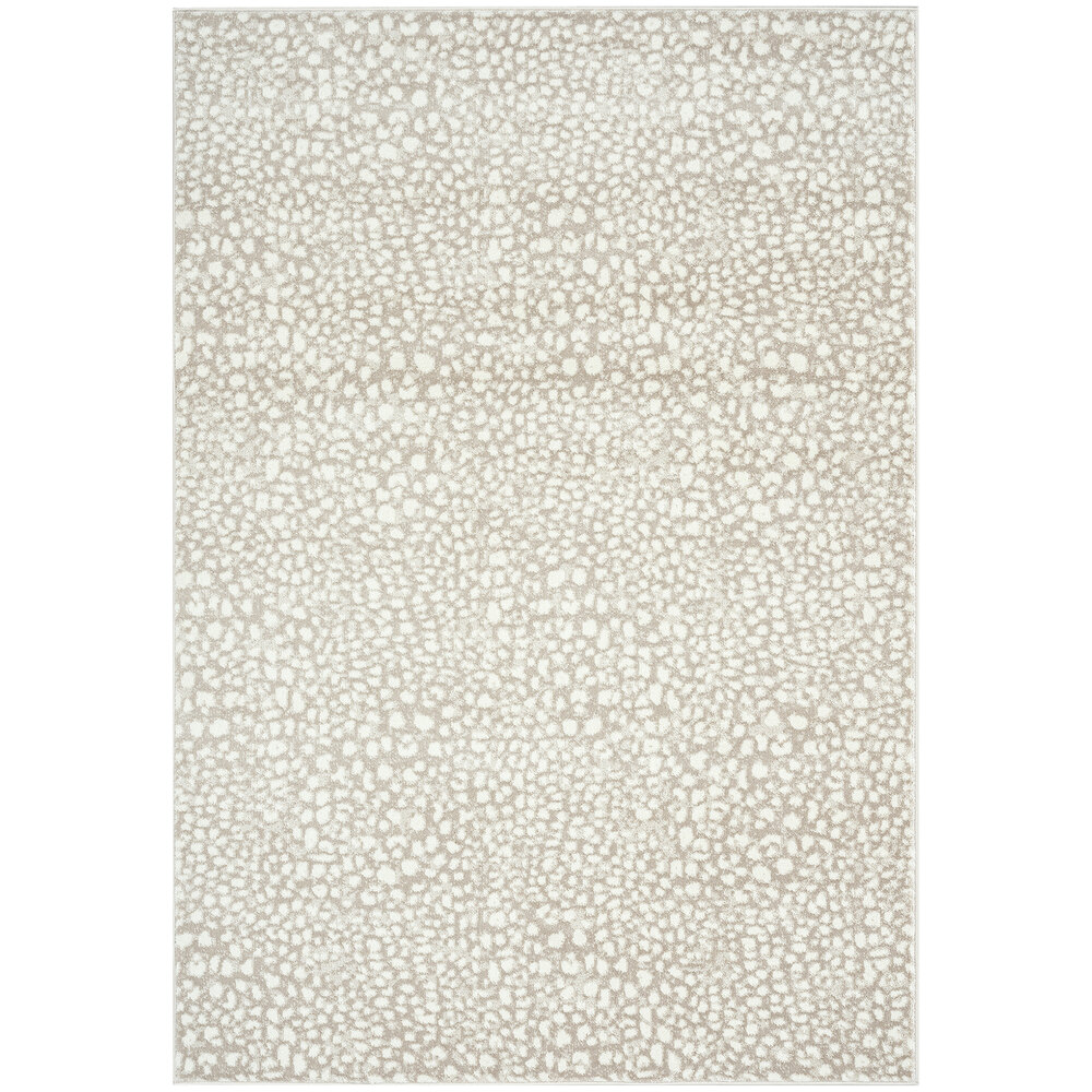 Abani Arto Collection 5' 3" x 7' 6" Cream / Beige Contemporary Cheetah ...