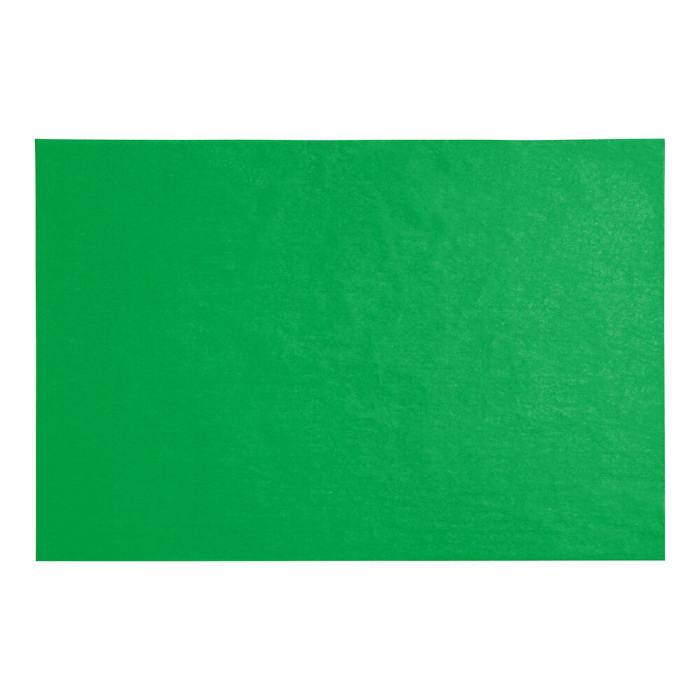 SatinWrap 2030-0230 20" x 30" 10 lb. Green Tissue Paper Sheets - 480/Pack