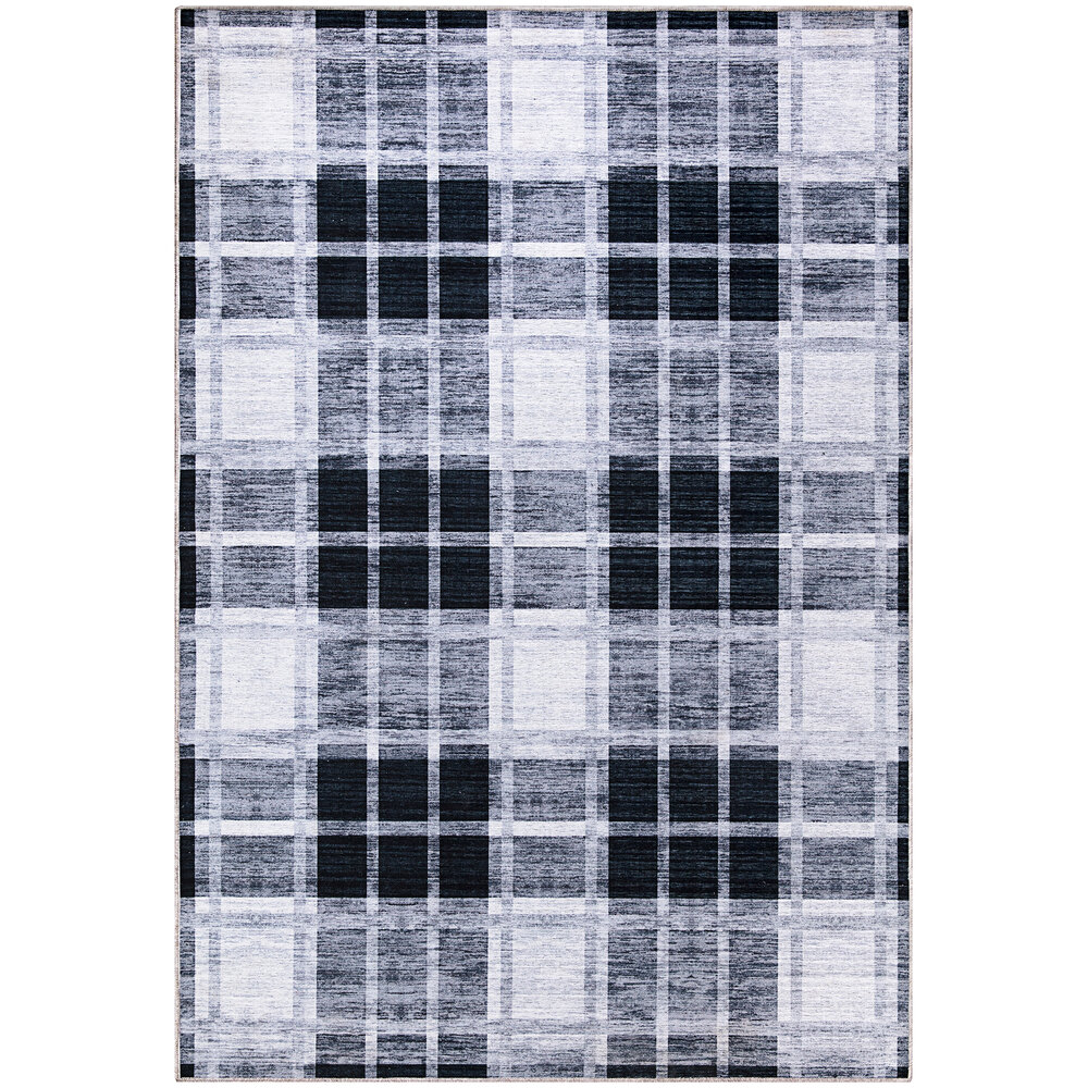 Abani Parker Collection 7' 9" x 10' 2" Cream / Gray Farmhouse Plaid ...