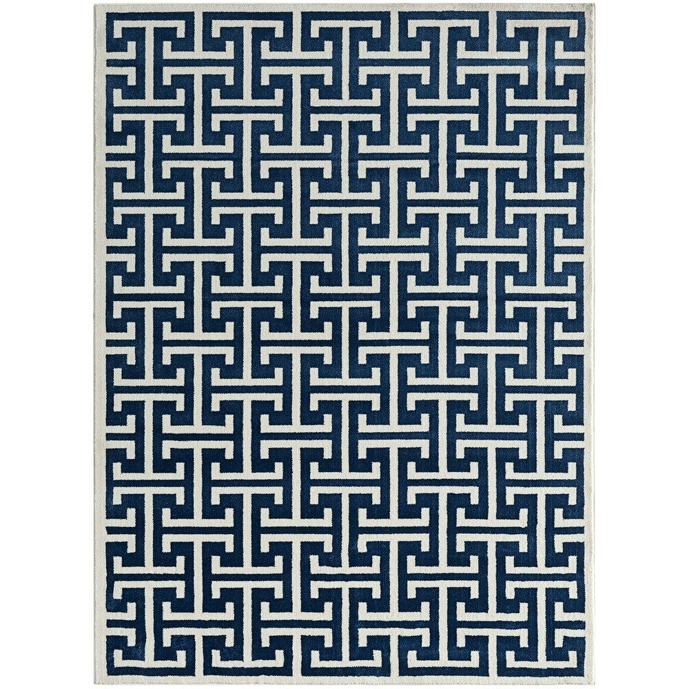 Abani Arto Collection 7' 9" x 10' 2" Cream / Blue Contemporary ...