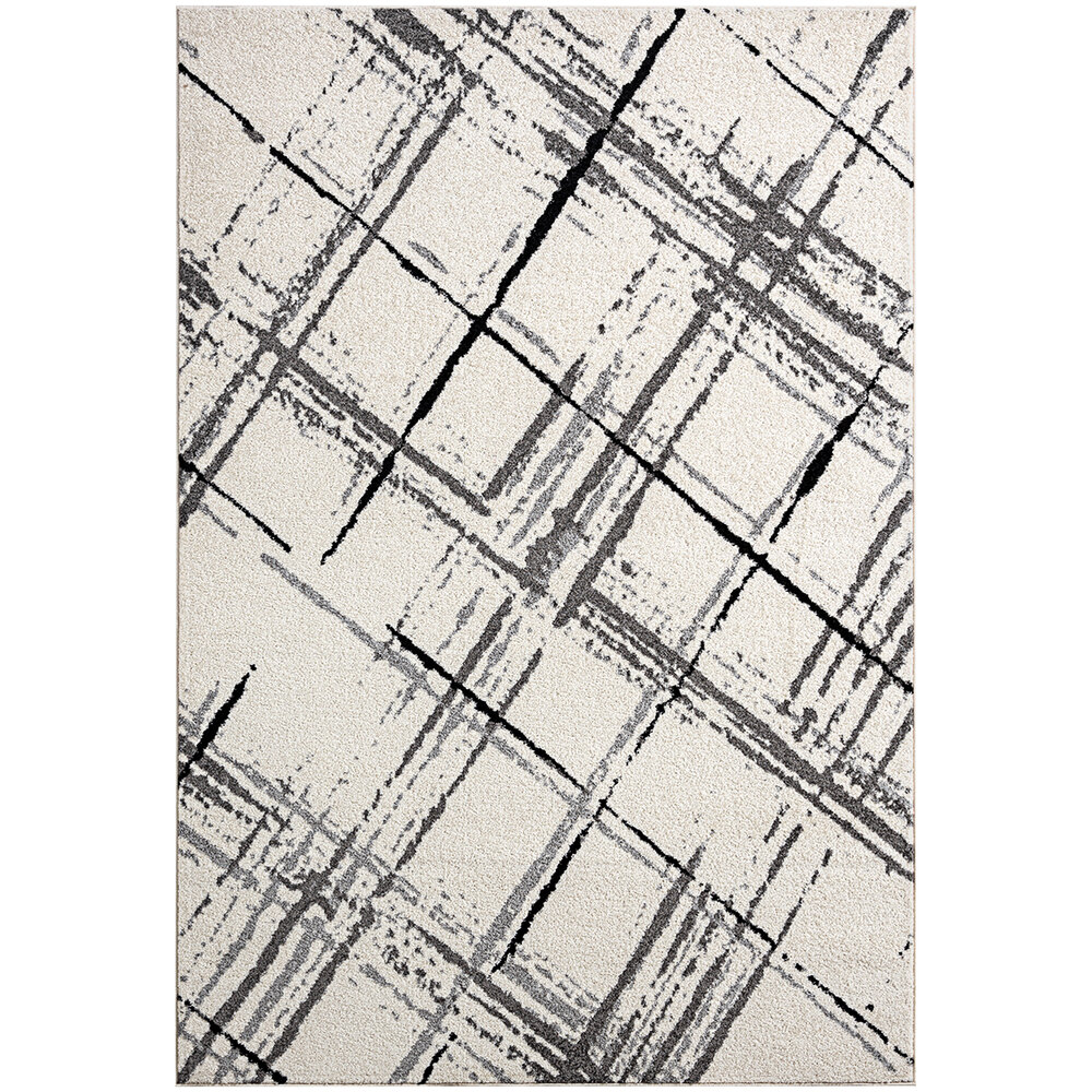 Abani Casa Collection 6' x 9' Cream / Gray Contemporary Abstract ...