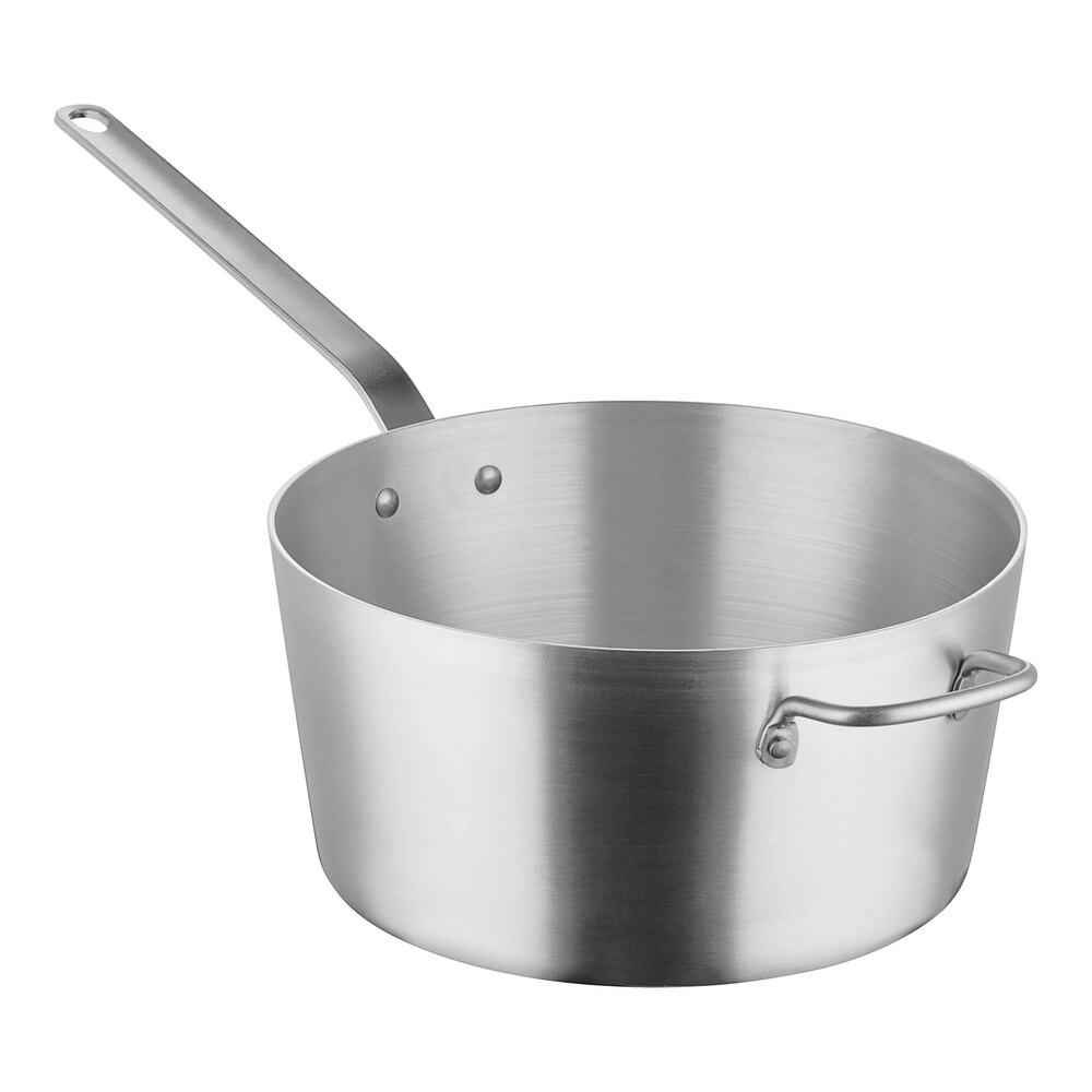 Vollrath Wear-Ever 8.5 Qt. Tapered Aluminum Sauce Pan with Plated ...