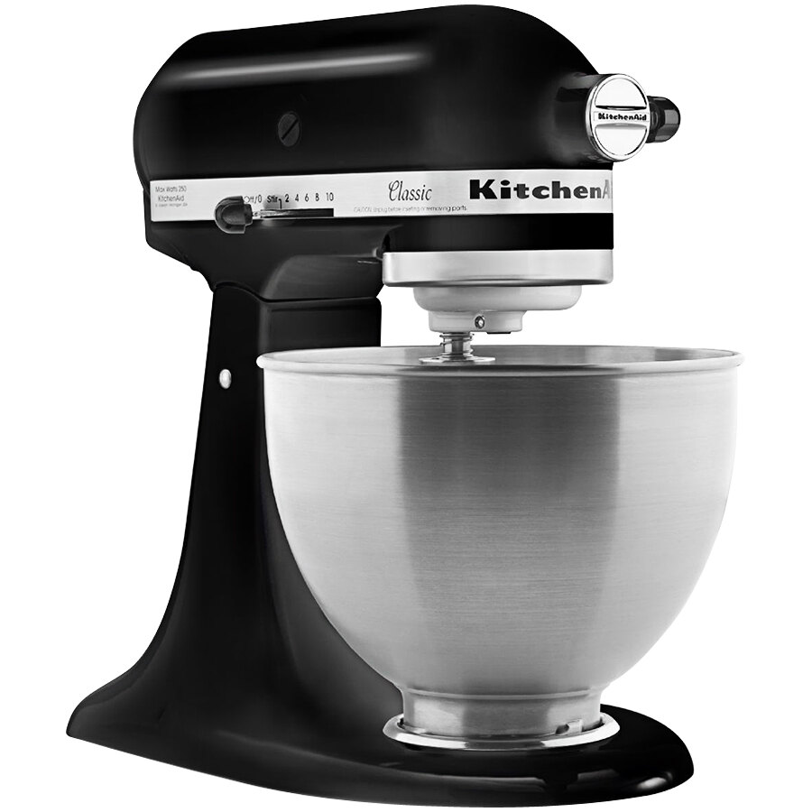 KitchenAid K45SSOB 4.5 Qt. Black Onyx Tilt Head Countertop Mixer