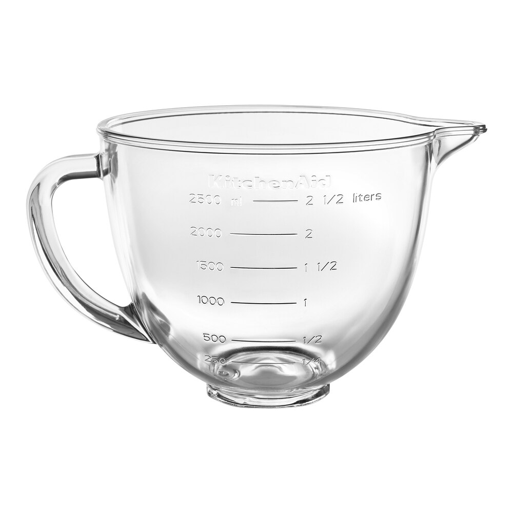 KitchenAid KSM35GB Artisan Mini 3.5 Qt. Glass Mixing Bowl with Handle ...