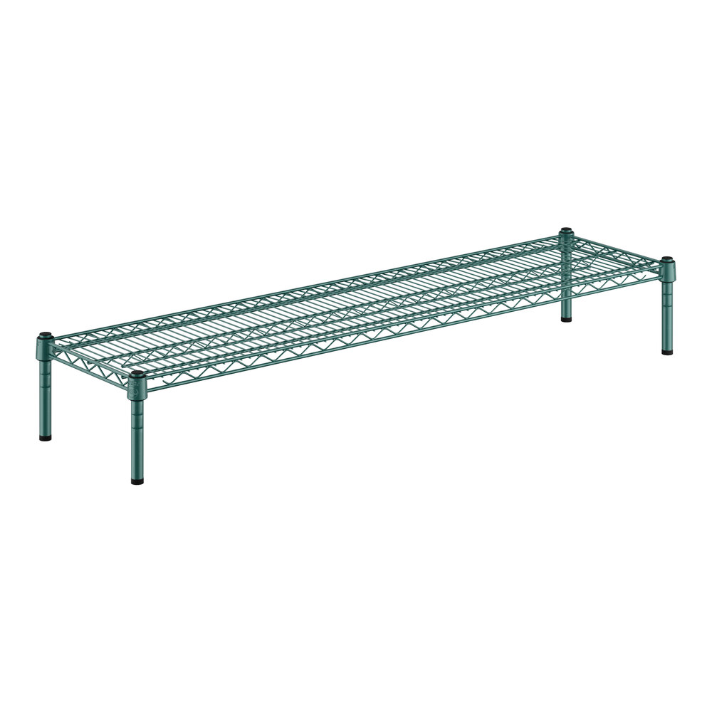Regency 14" x 54" NSF Green Epoxy Dunnage 1-Shelf Kit with 8" Posts