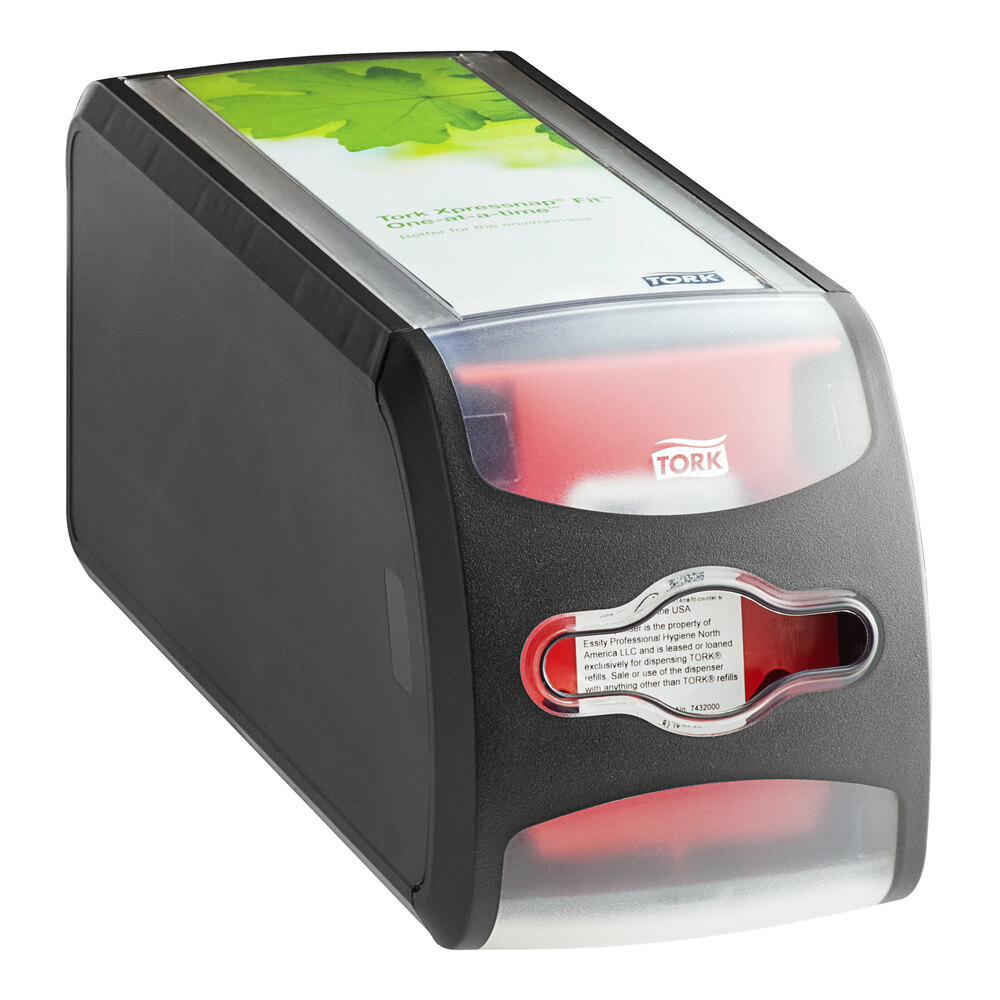 Tork Xpressnap Fit 7432000 Black Countertop Interfold Napkin Dispenser N14