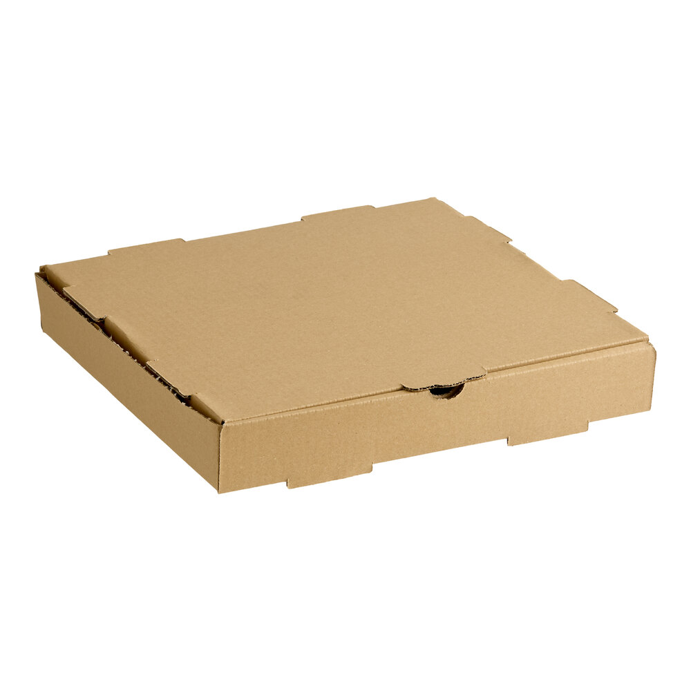 Choice 12" x 12" x 2" Kraft Corrugated Plain Pizza Box Bulk Pack - 50 ...
