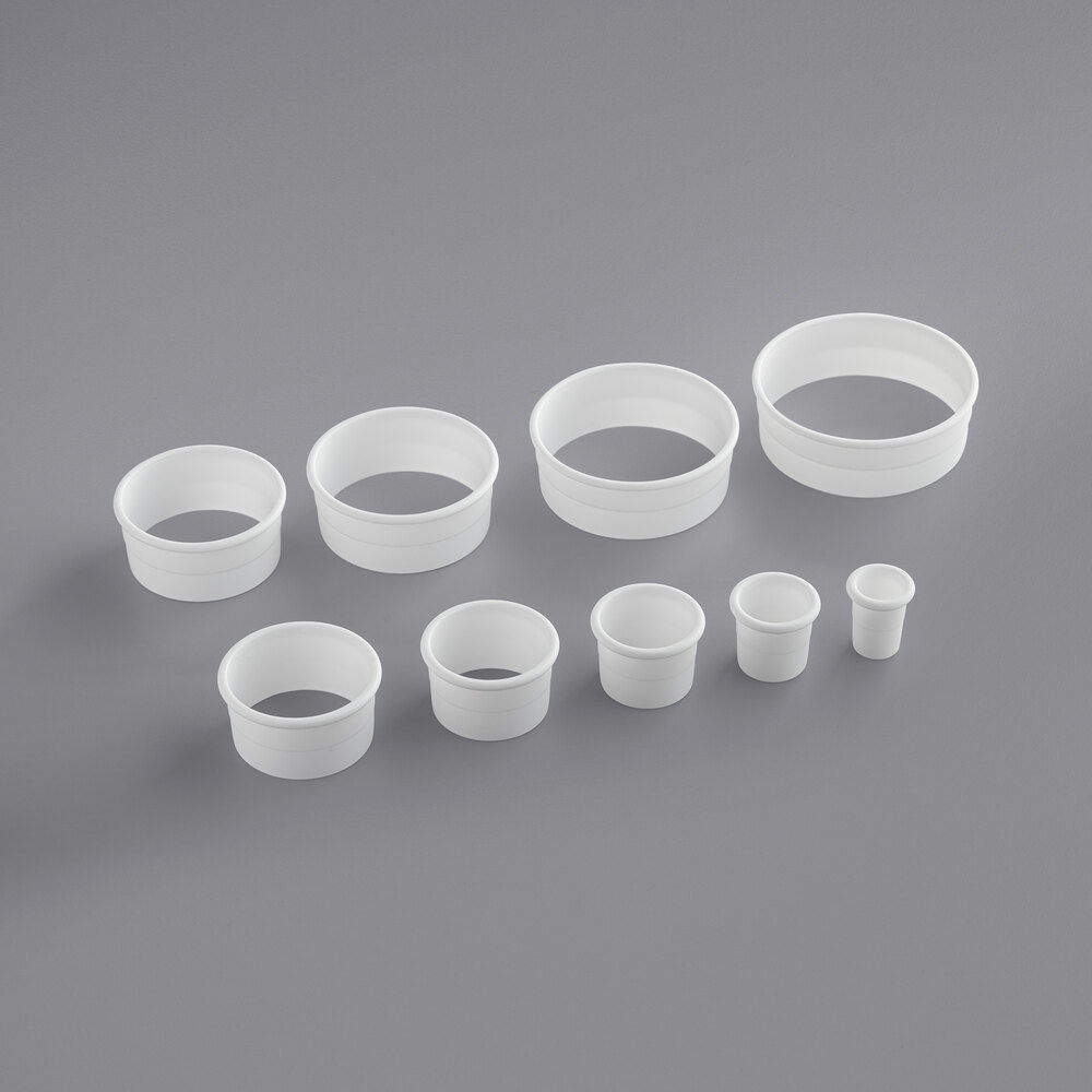 Ateco 5757 9-Piece Plastic Plain Round Cutter Set