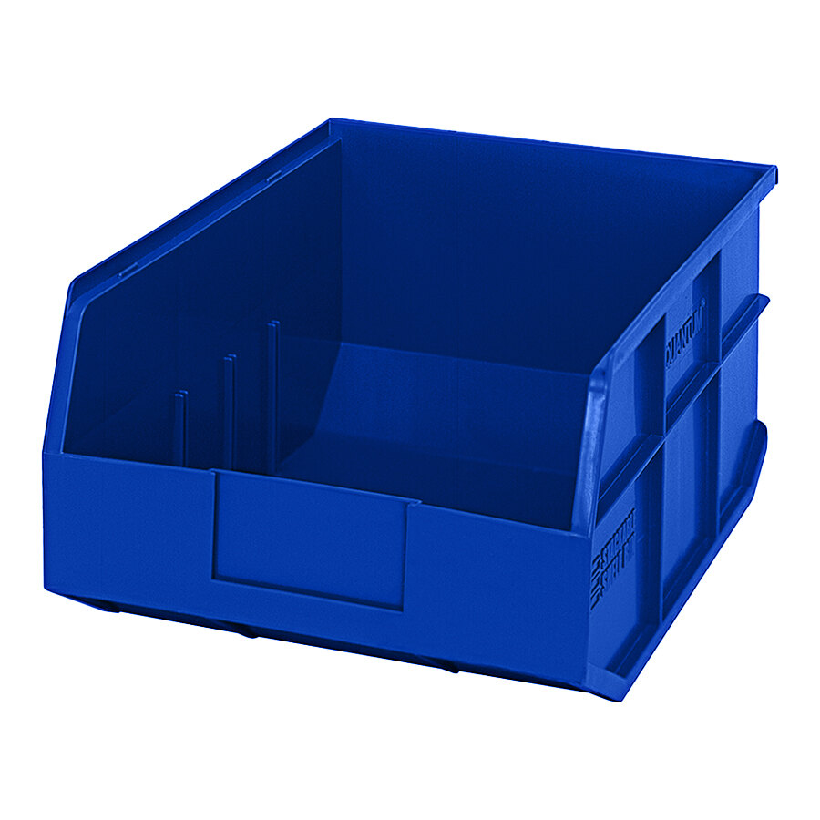 Quantum 14" x 11" x 7" Blue Stackable Shelf Bin SSB445BL