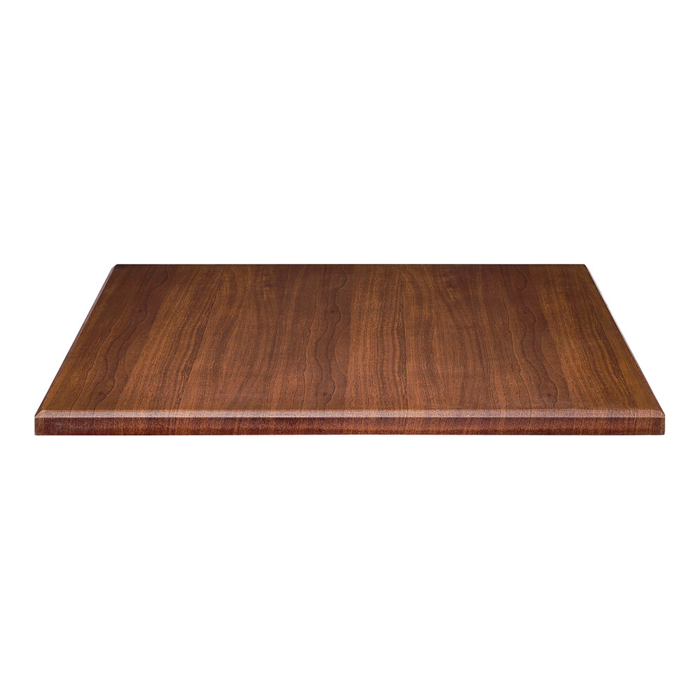Perfect Tables 42" x 42" Indoor Square Dark Walnut Woodgrain Table Top