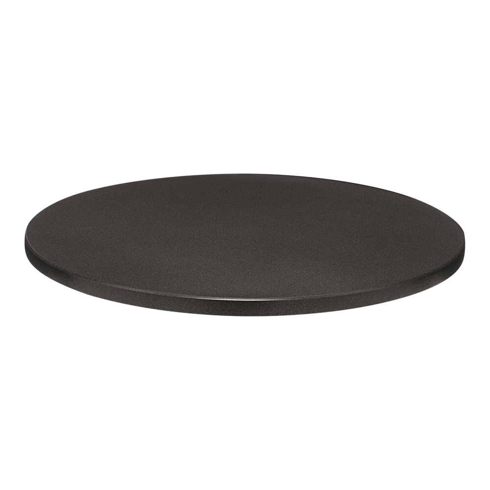 Perfect Tables 24" Indoor Round Smooth Gray with Silver Sparkle Table Top