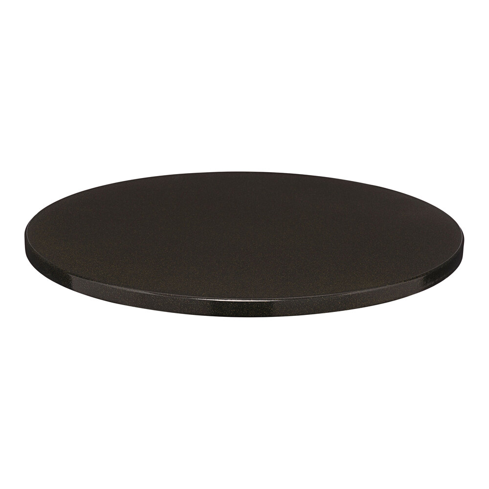 Perfect Tables 36" Indoor Round Smooth Black with Gold Sparkle Table Top