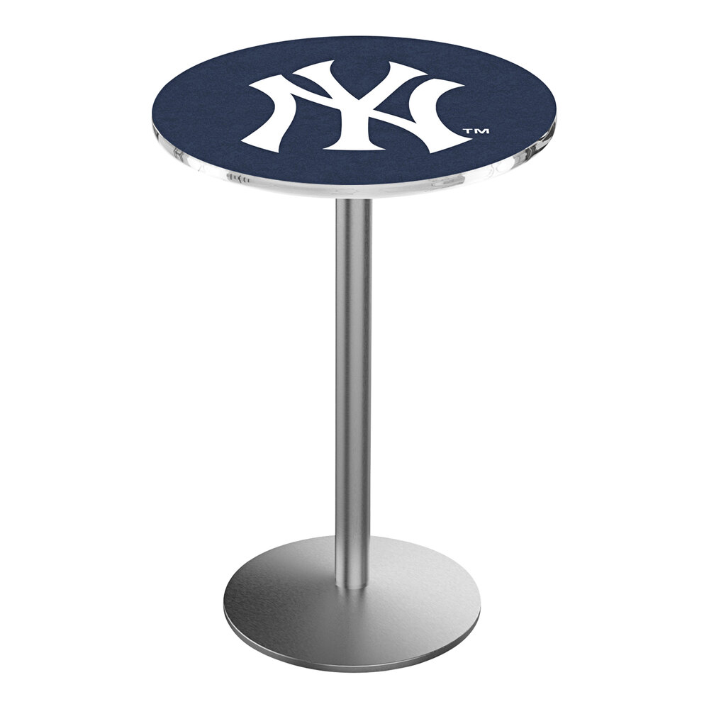 Holland Bar Stool 30" Round New York Yankees Bar Height Pub Table with ...
