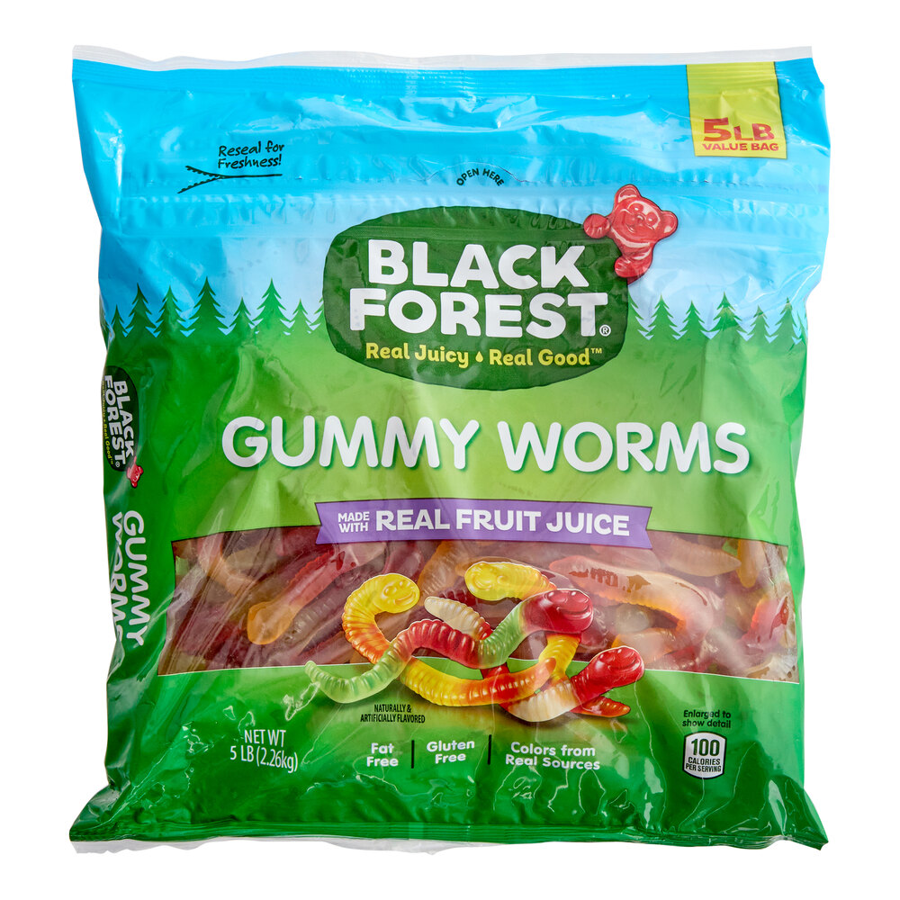 Bulk Black Forest Gummy Worms - 5 lb.