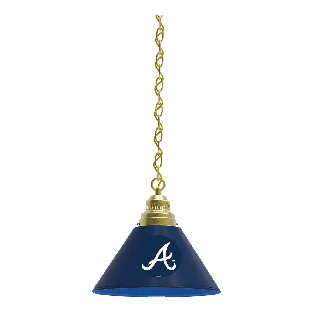 Holland Bar Stool Atlanta Braves Logo Pendant Light with Brass Finish ...