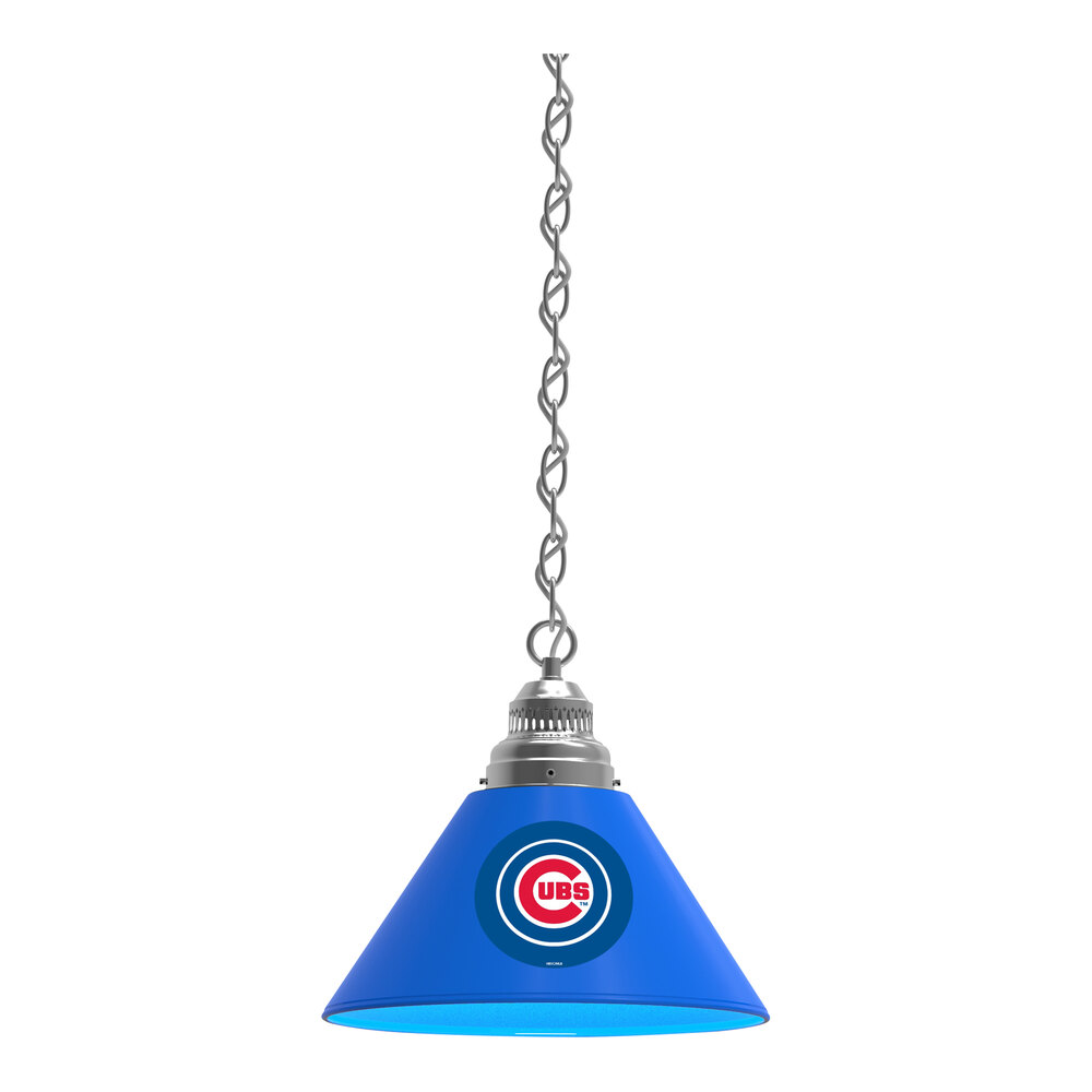 Holland Bar Stool Chicago Cubs Logo Pendant Light with Chrome Finish - 120V