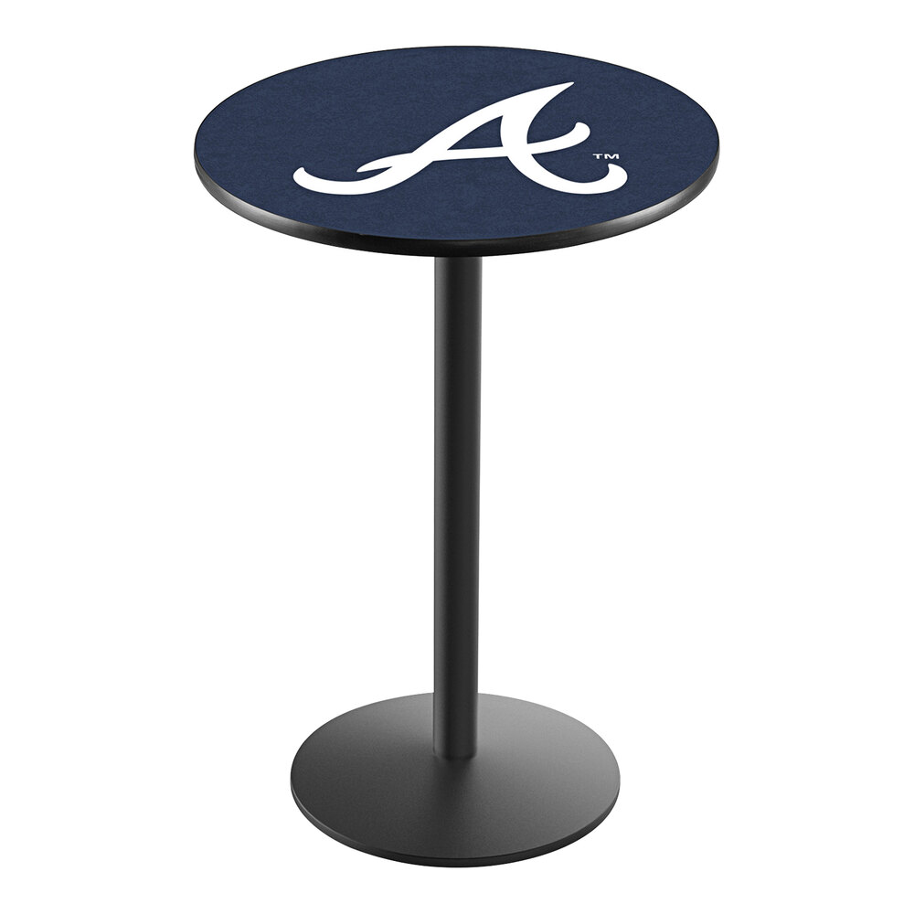 Holland Bar Stool 30" Round Atlanta Braves Bar Height Pub Table with ...