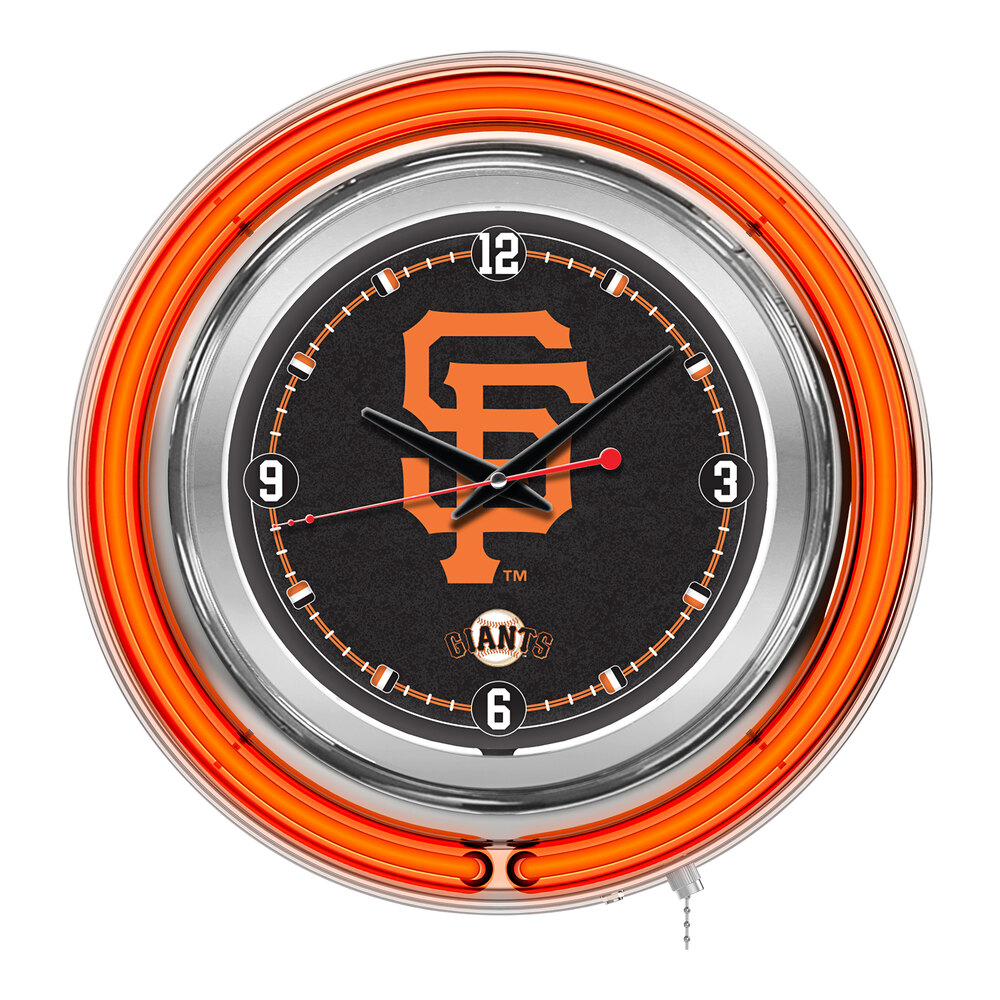 Holland Bar Stool 15" San Francisco Giants Neon Clock