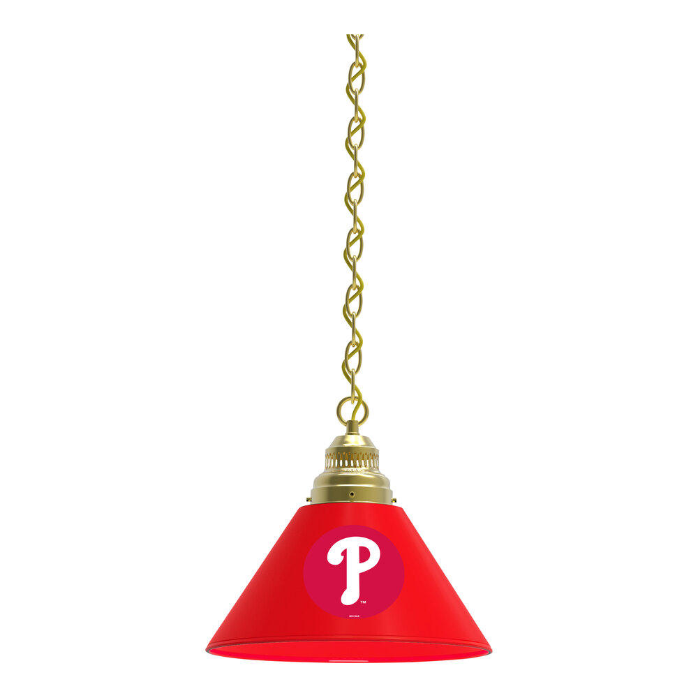 Holland Bar Stool Philadelphia Phillies Logo Pendant Light with Brass ...